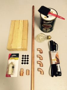 Copper pipe table lamp – DIY Montreal
