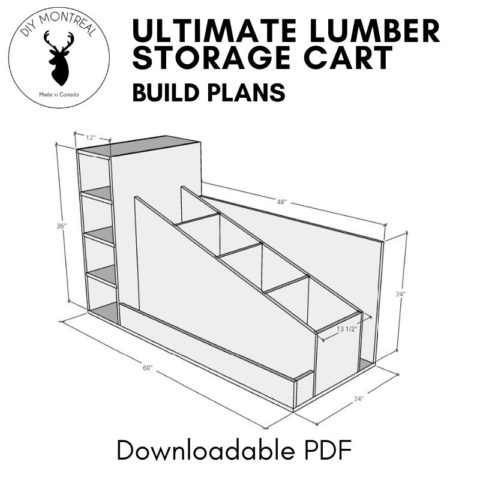 The Ultimate Lumber Storage Cart | FREE PLANS | DIY Montreal