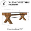 X leg coffee table | PDF Build Plans | DIY Montreal