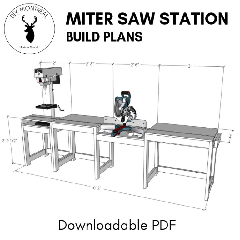 Miter Saw Station | PDF Build Plans – DIY Montreal