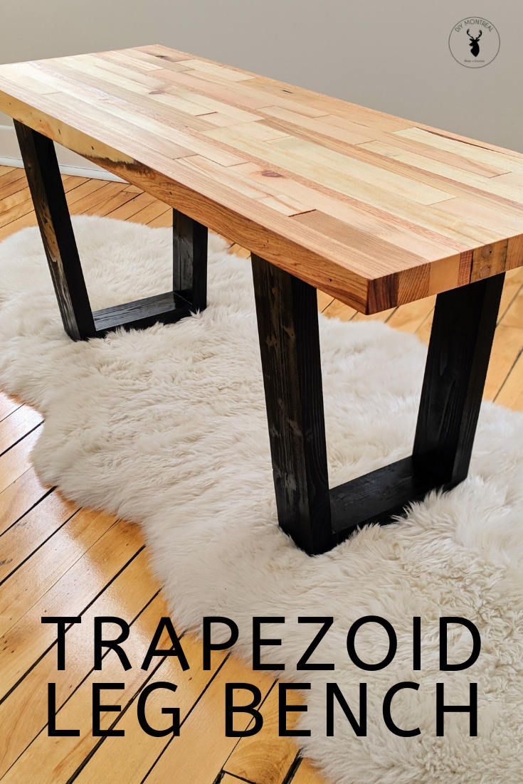 Trapezoid Leg Bench – DIY Montreal