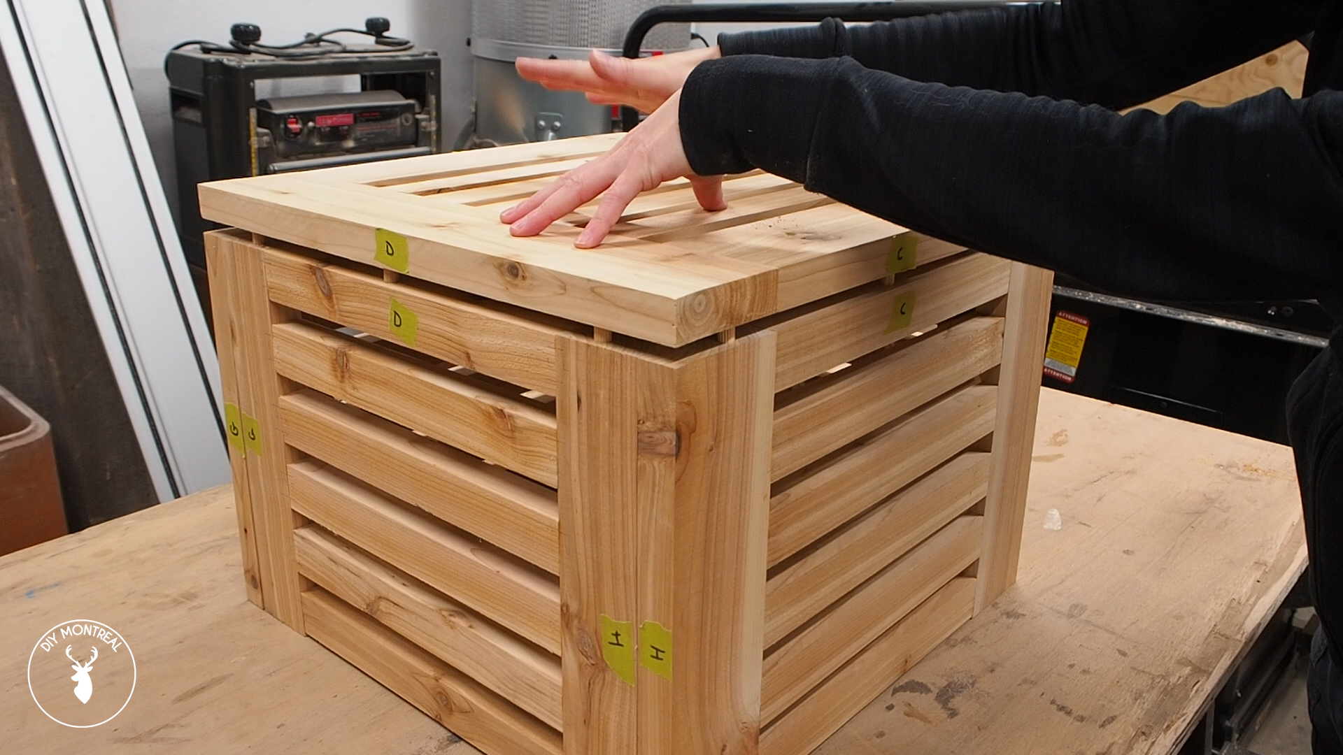 Slatted Cube Table - DIY Montreal