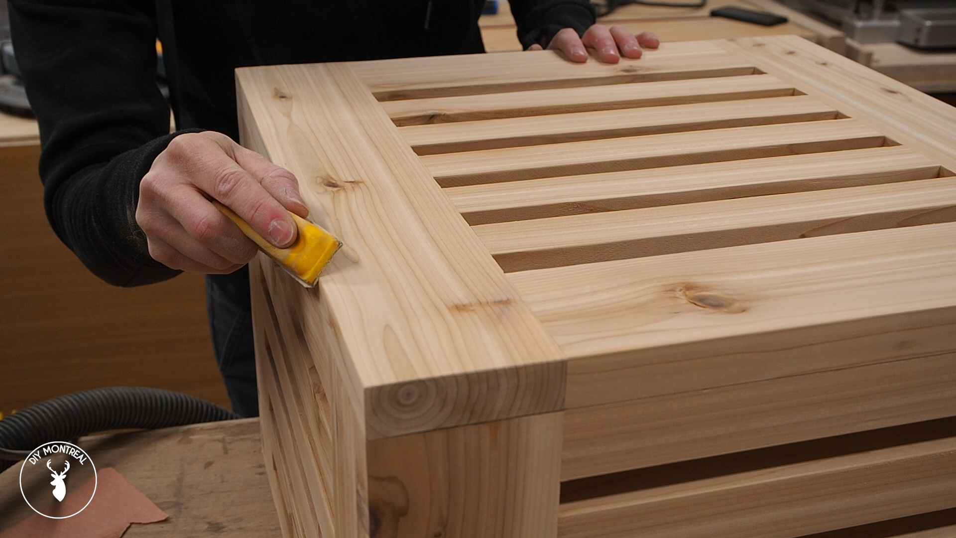 Slatted Cube Table - DIY Montreal