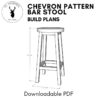 Chevron Pattern Bar Stool | PDF Build Plans | DIY Montreal