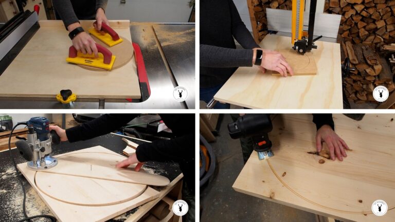 4 ways to cut circles in wood | DIY circle cutting jigs | DIY Montreal