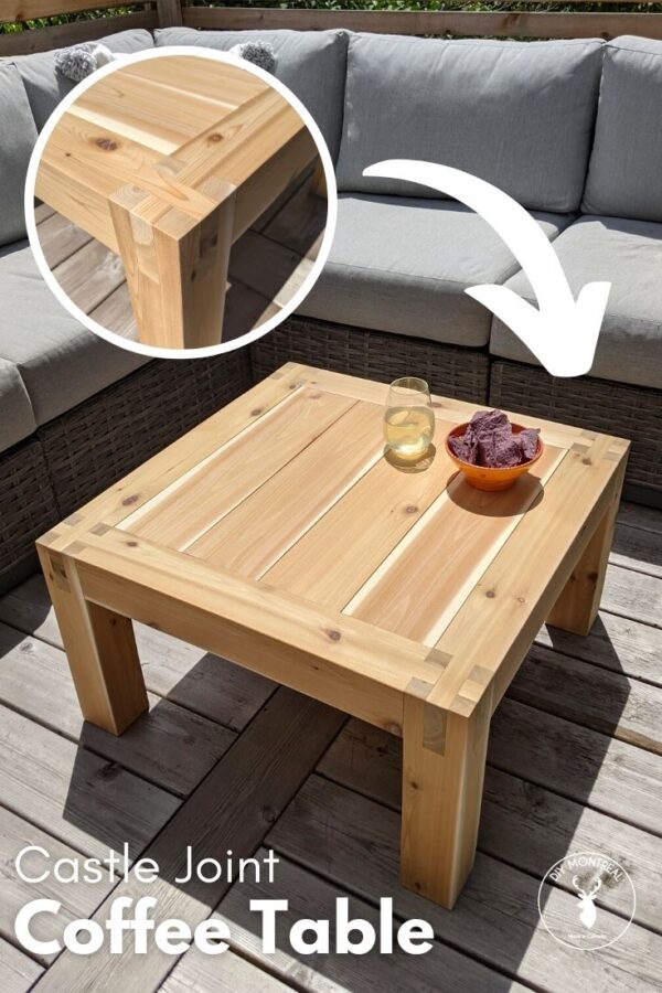 Build an Outdoor Coffee Table with Castle Joints | DIY Montreal