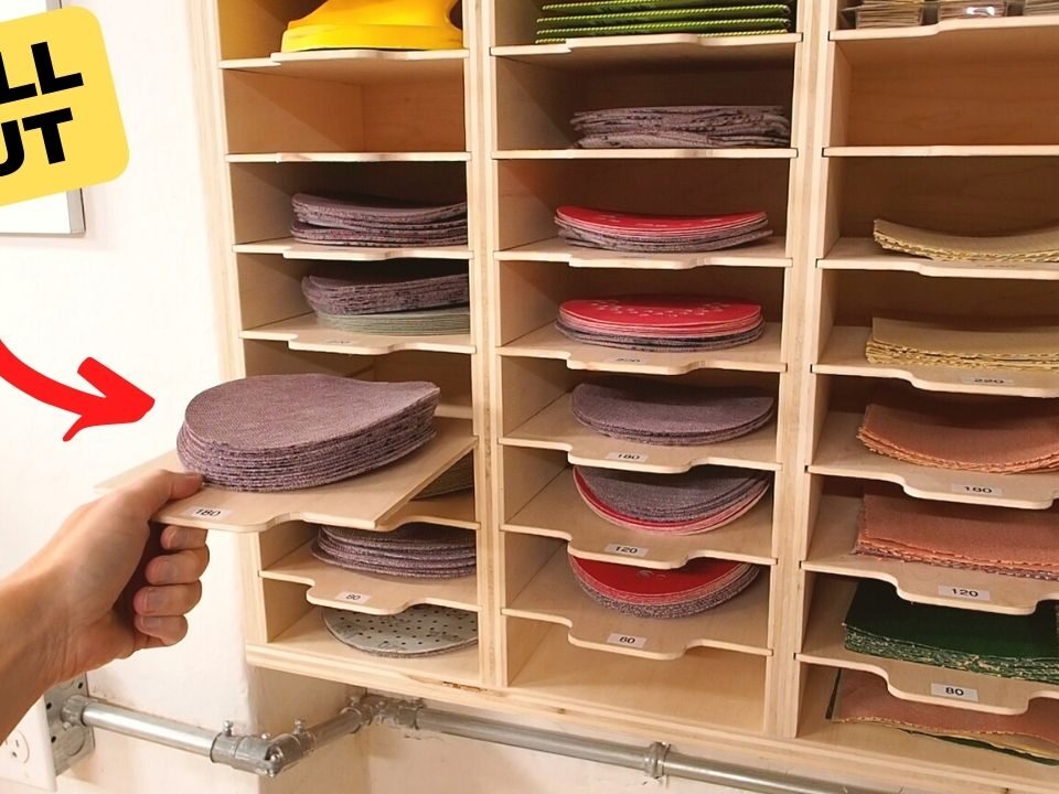 Sandpaper Organizer and Storage Cabinet – DIY Montreal
