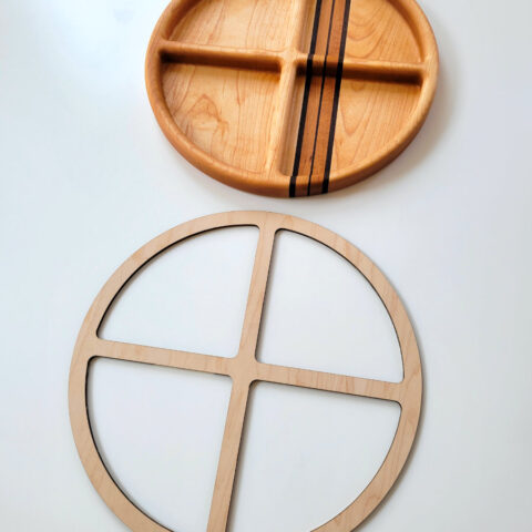 4 Compartment Round Serving Tray Router Template – DIY Montreal