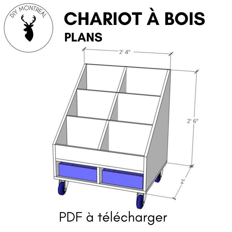 Plans de chariots compacts pour le rangement du bois - Bricolage Montréal