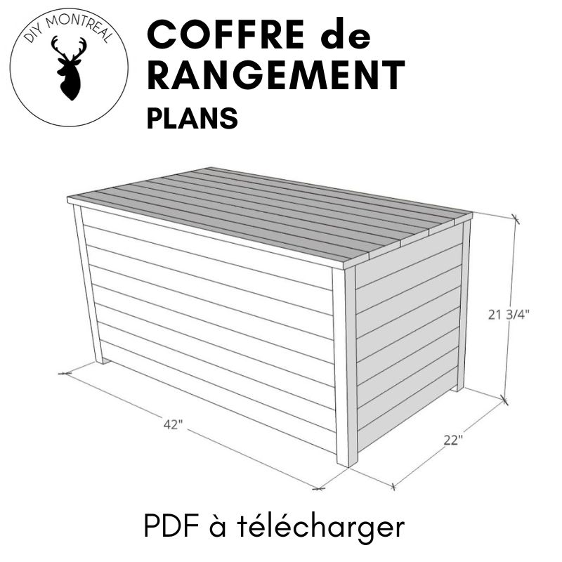 Coffre de rangement en bois | Plans de construction PDF – Bricolage ...