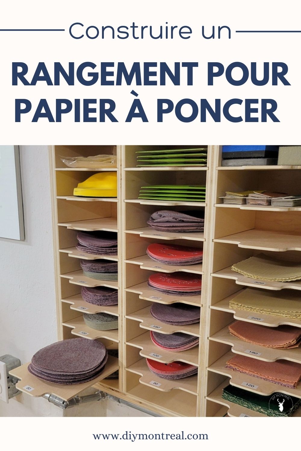 Organisateur de papier de verre et armoire de rangement | Bricolage ...