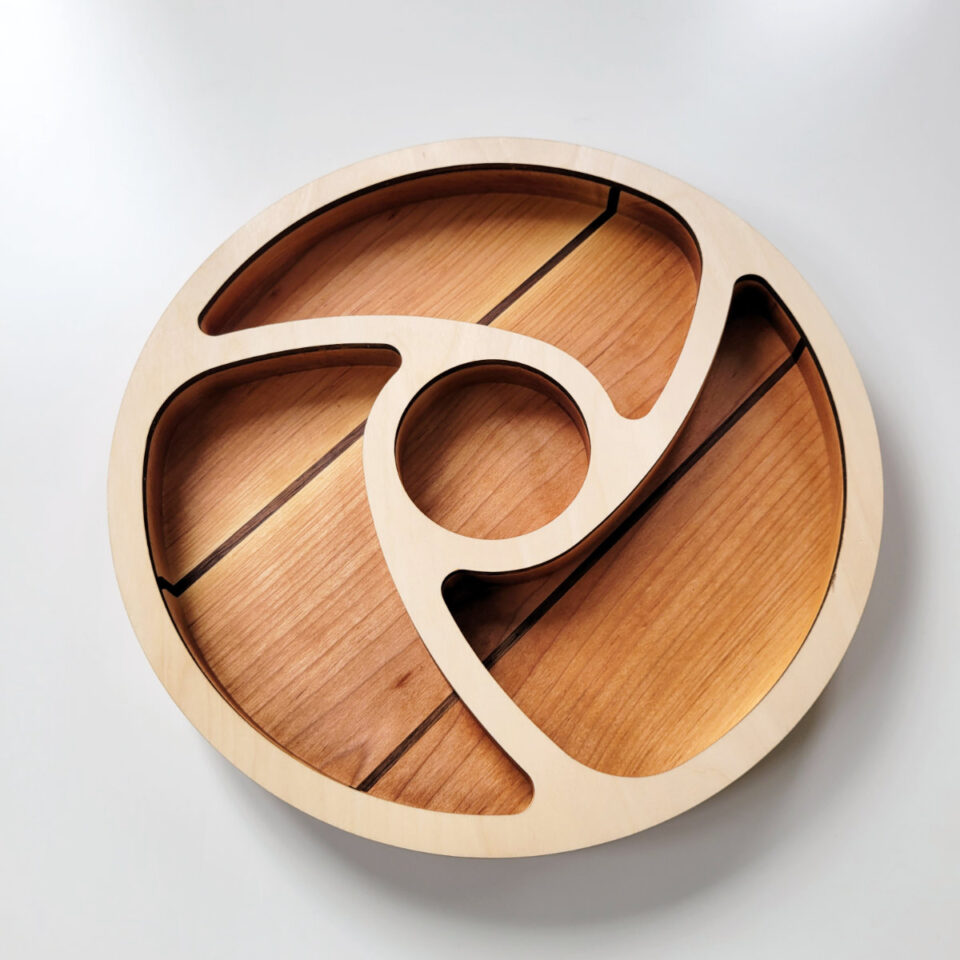Round Swirl (3) Serving Tray Router Template | DIY Montreal