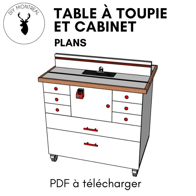 Plans de construction d'une table de défonceuse et d'un meuble ...