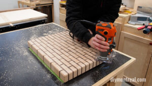 Brick Pattern End Grain Cutting Board - DIY Montreal