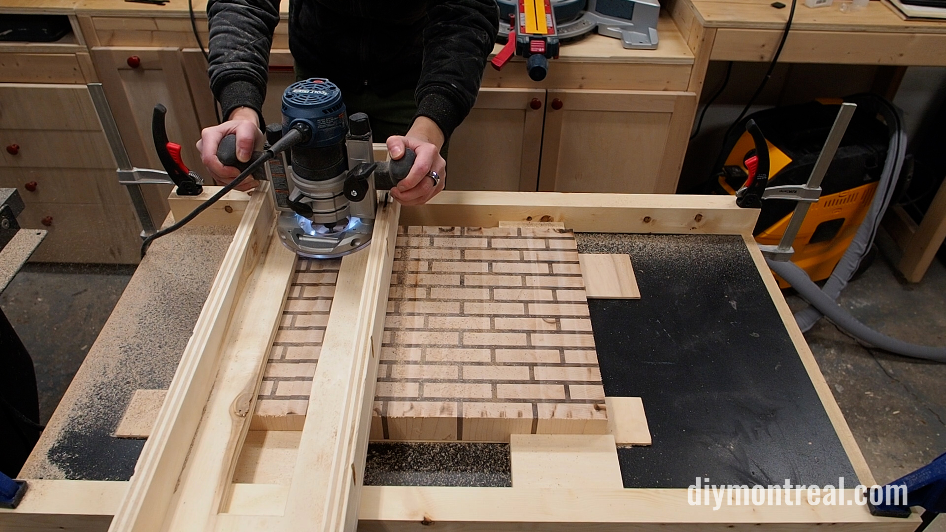 Brick Pattern End Grain Cutting Board | DIY Montreal