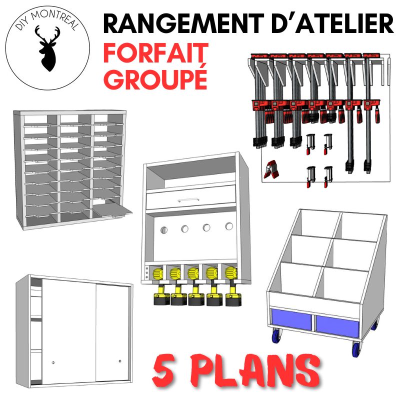 Rangement d'atelier | 5 plans | Atelier DIY Montréal