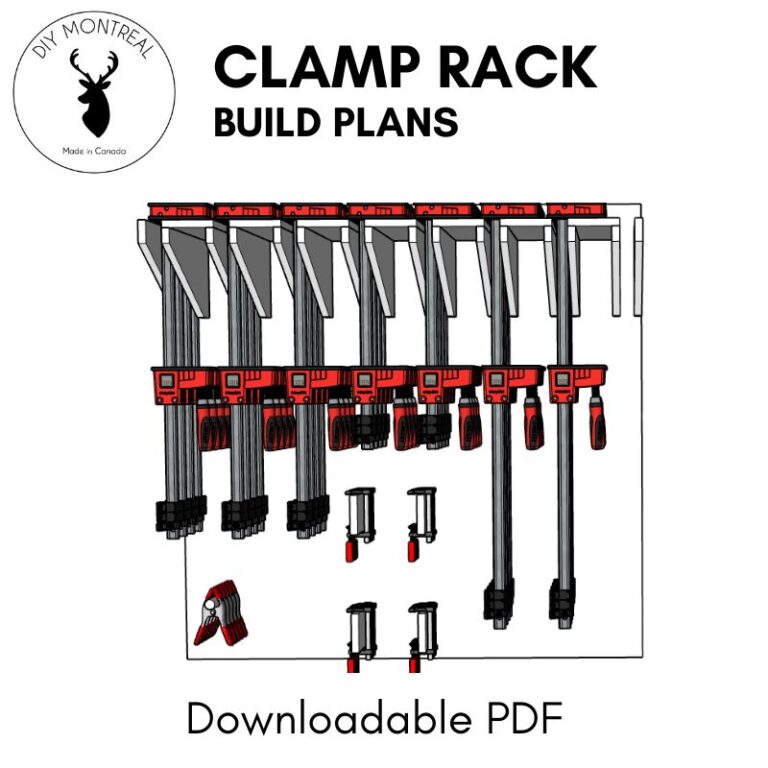 Clamp Rack | Universal Space Saving | PDF Build Plans – DIY Montreal