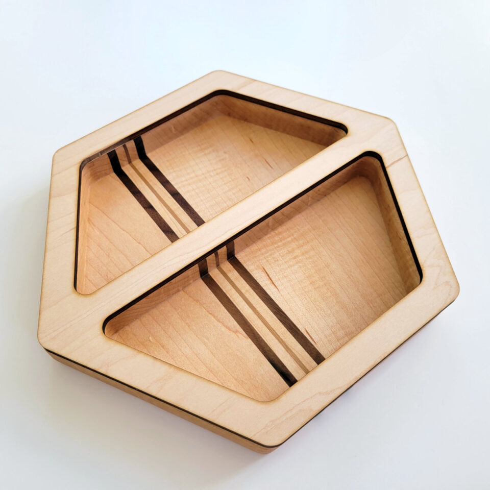 Hexagon 2-pocket Valet Tray Router Template – DIY Montreal