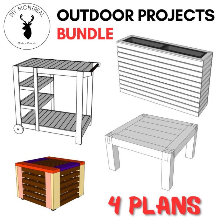 Outdoor Projects Bundle | 4 Build Plans – DIY Montreal